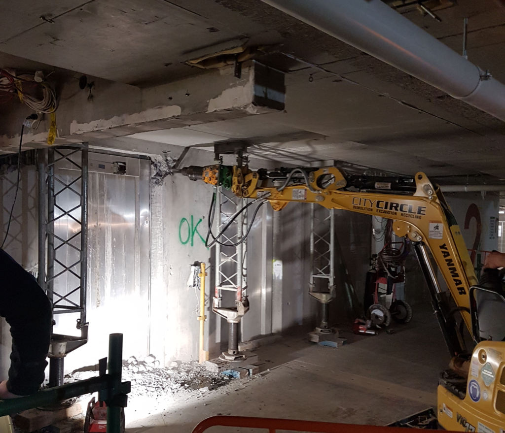 Indeco attachments in action in the Melbourne subway - Indeco Ind. SpA